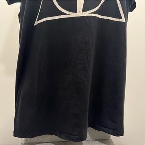 torrid | Tops | Harry Potter White Deathly Hallows Symbol Black Tshirt ...